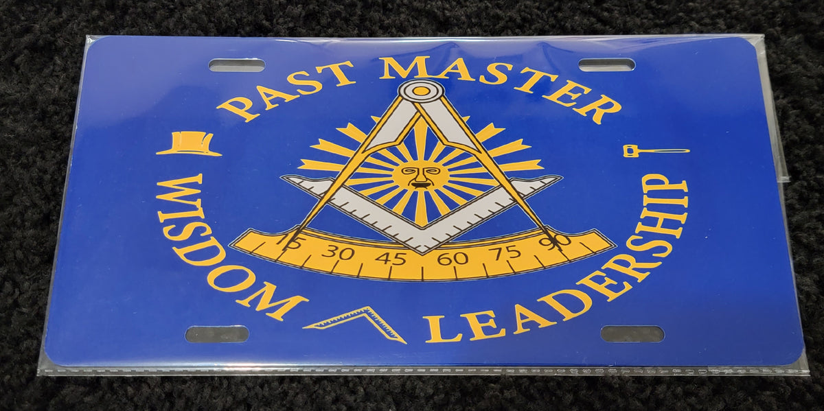 Past Master Masonic License Plate – Morlaw's Square Work Products