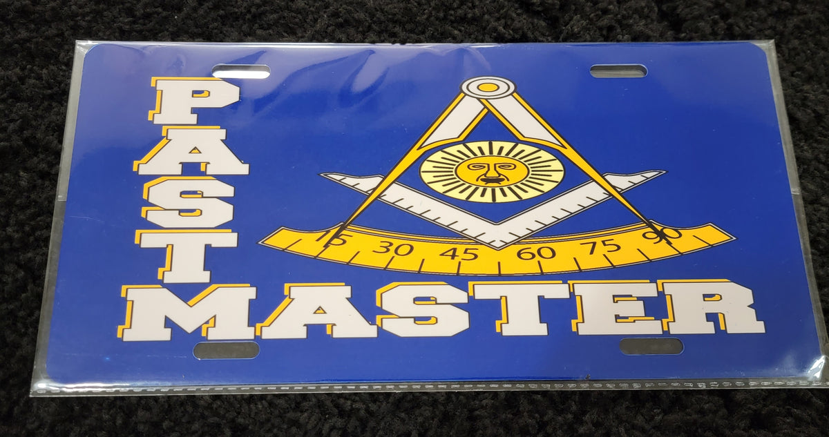 Past Master Masonic License Plate – Morlaw's Square Work Products